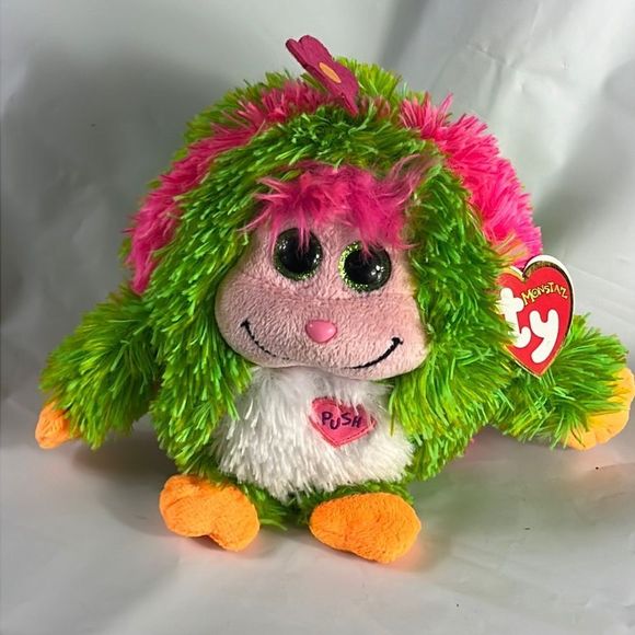 Ty Monstaz | Toys | Tymonstaz Talking Daisy Green And Pink 23 Plush New | Poshmark